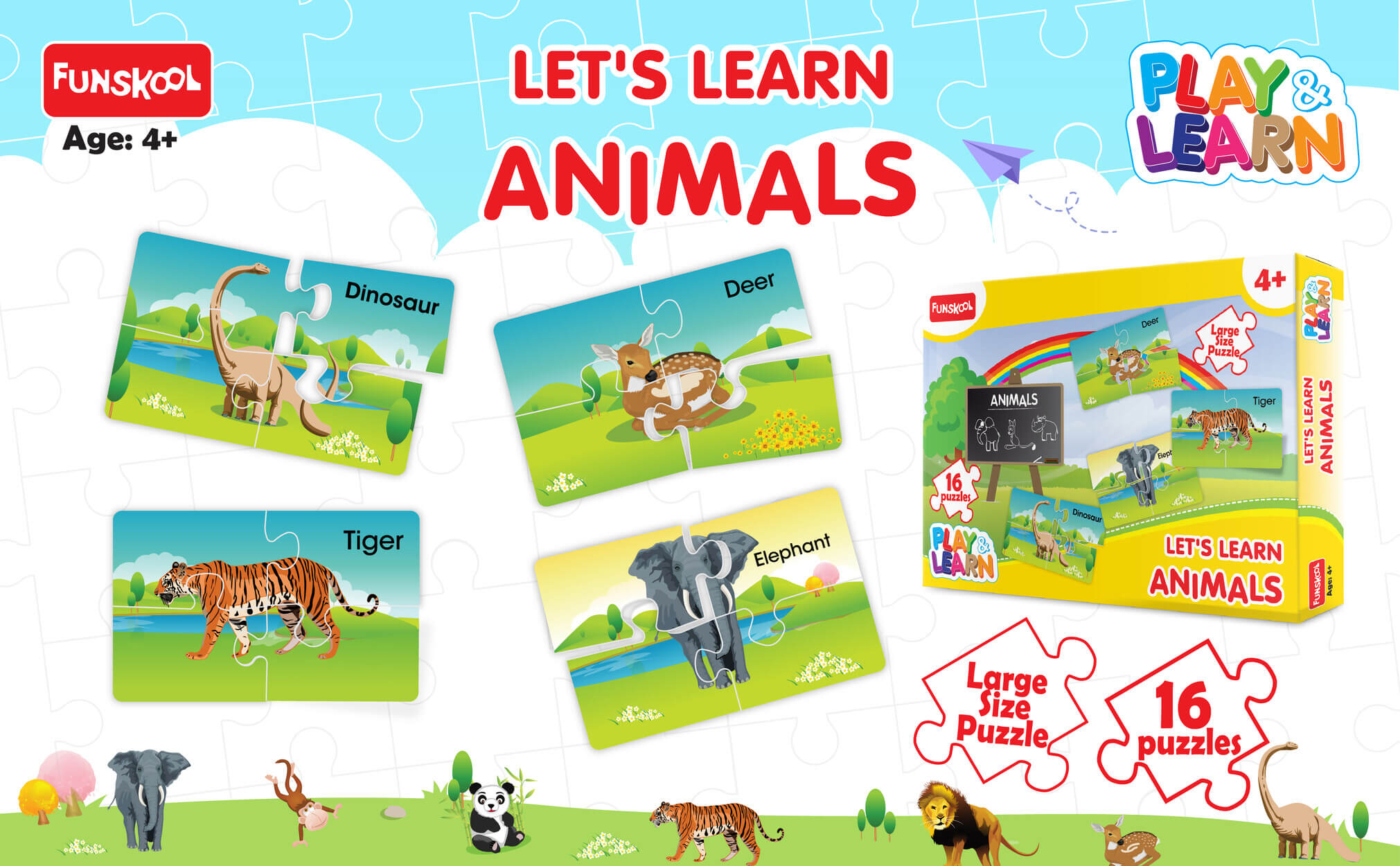 Let's Learn Animals Puzzle - Funskool