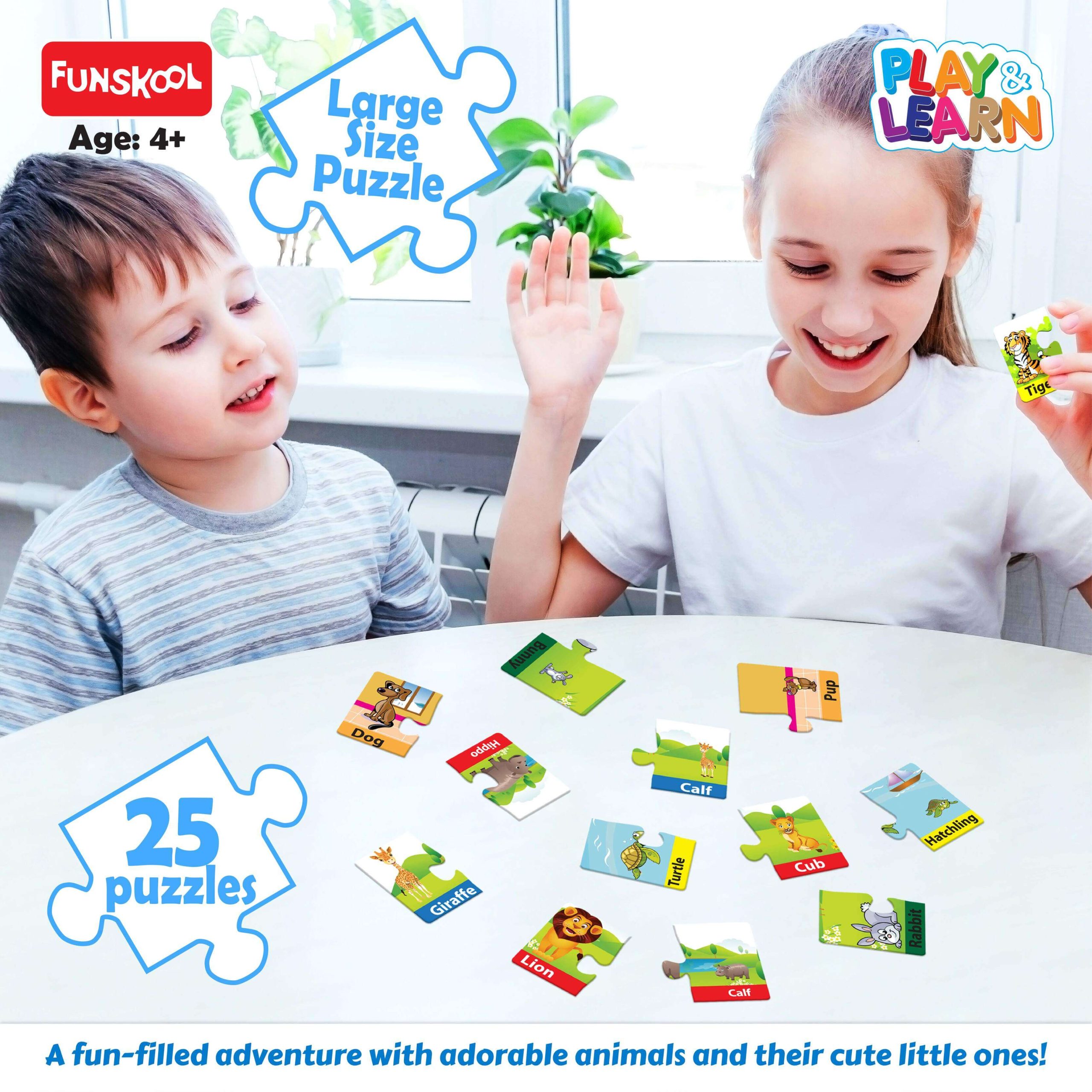Let's Learn Animals & their Babies Puzzle - Funskool