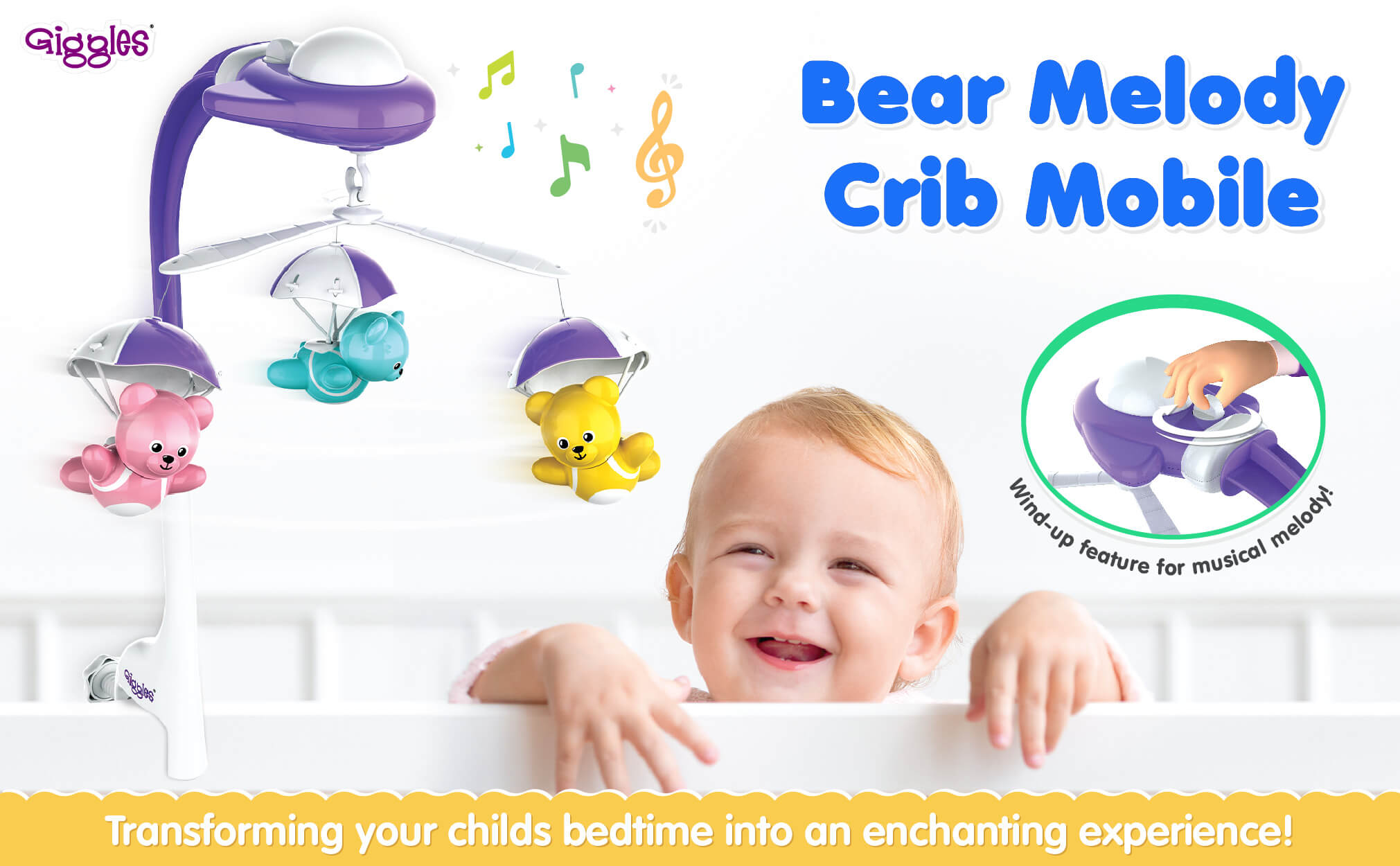BEAR MELODY CRIB MOBILE - Funskool
