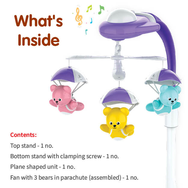 BEAR MELODY CRIB MOBILE - Funskool