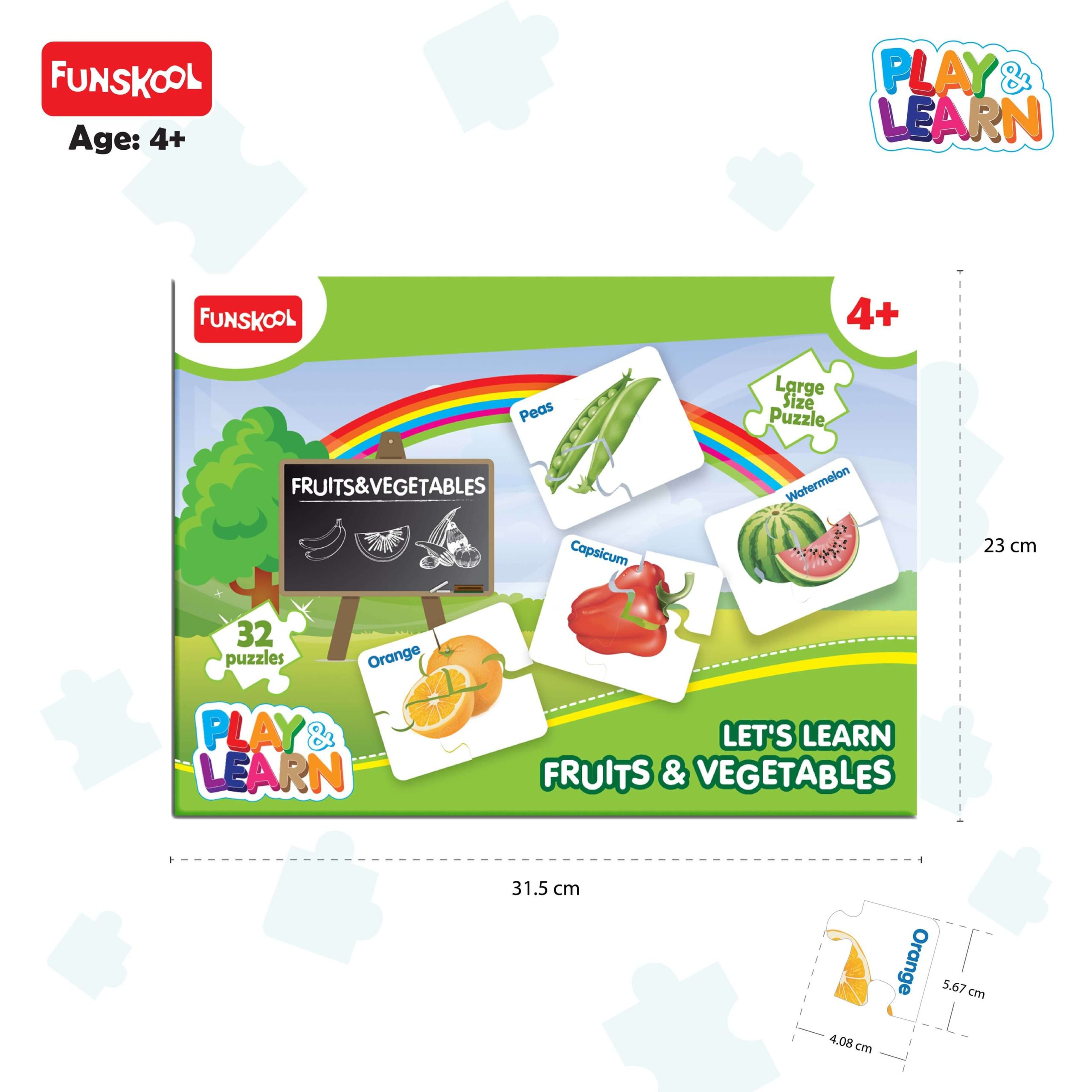 Let's Learn Fruits & Vegetables Puzzle - Funskool