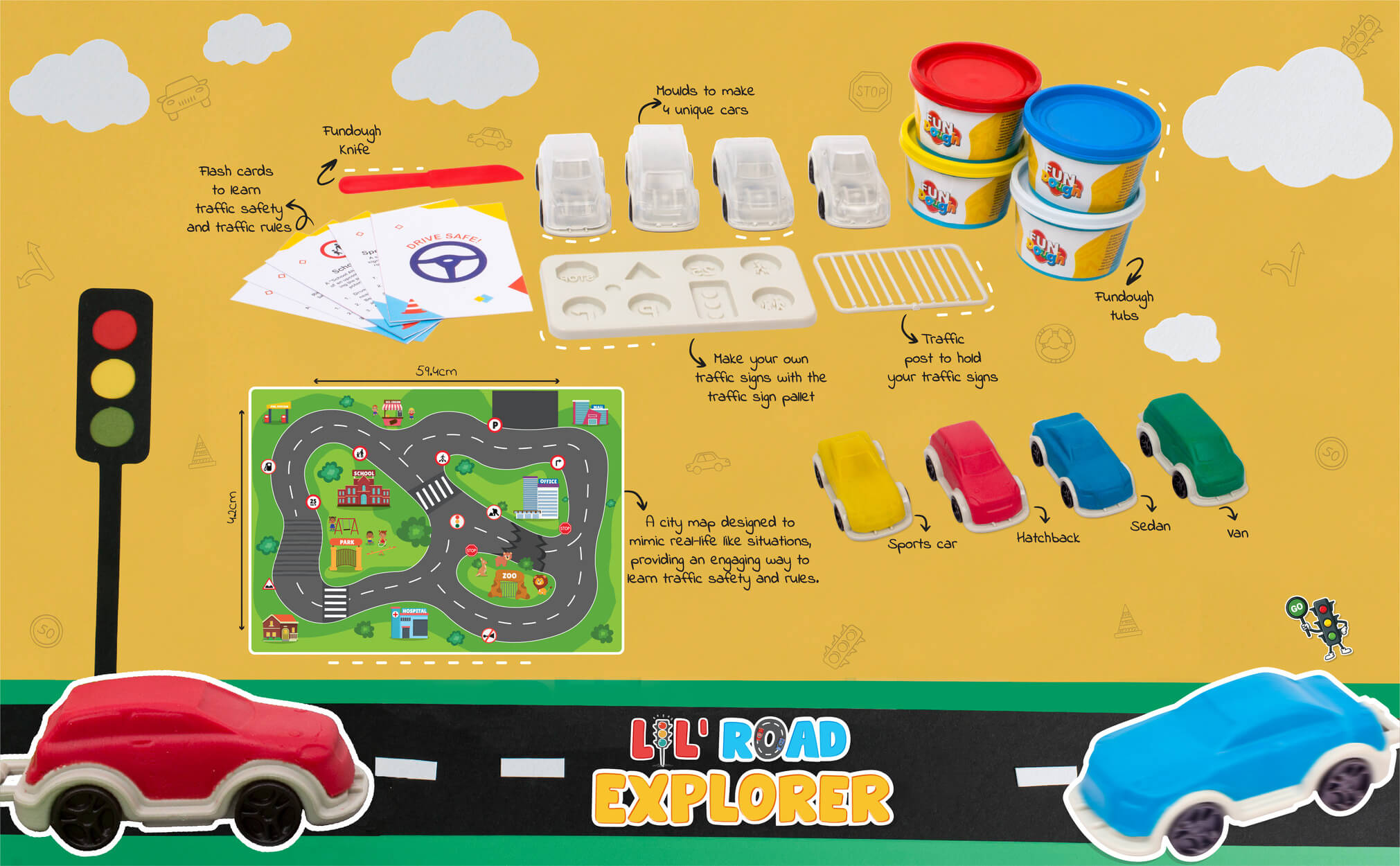 FUNDOUGH LIL ROAD EXPLORER - Funskool