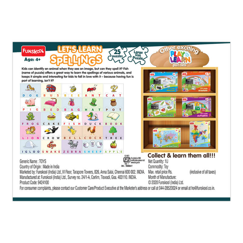 Let's Learn Spellings Puzzle - Funskool