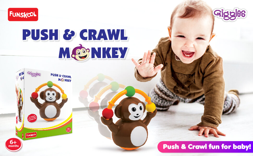 Push N Crawl Monkey - Funskool