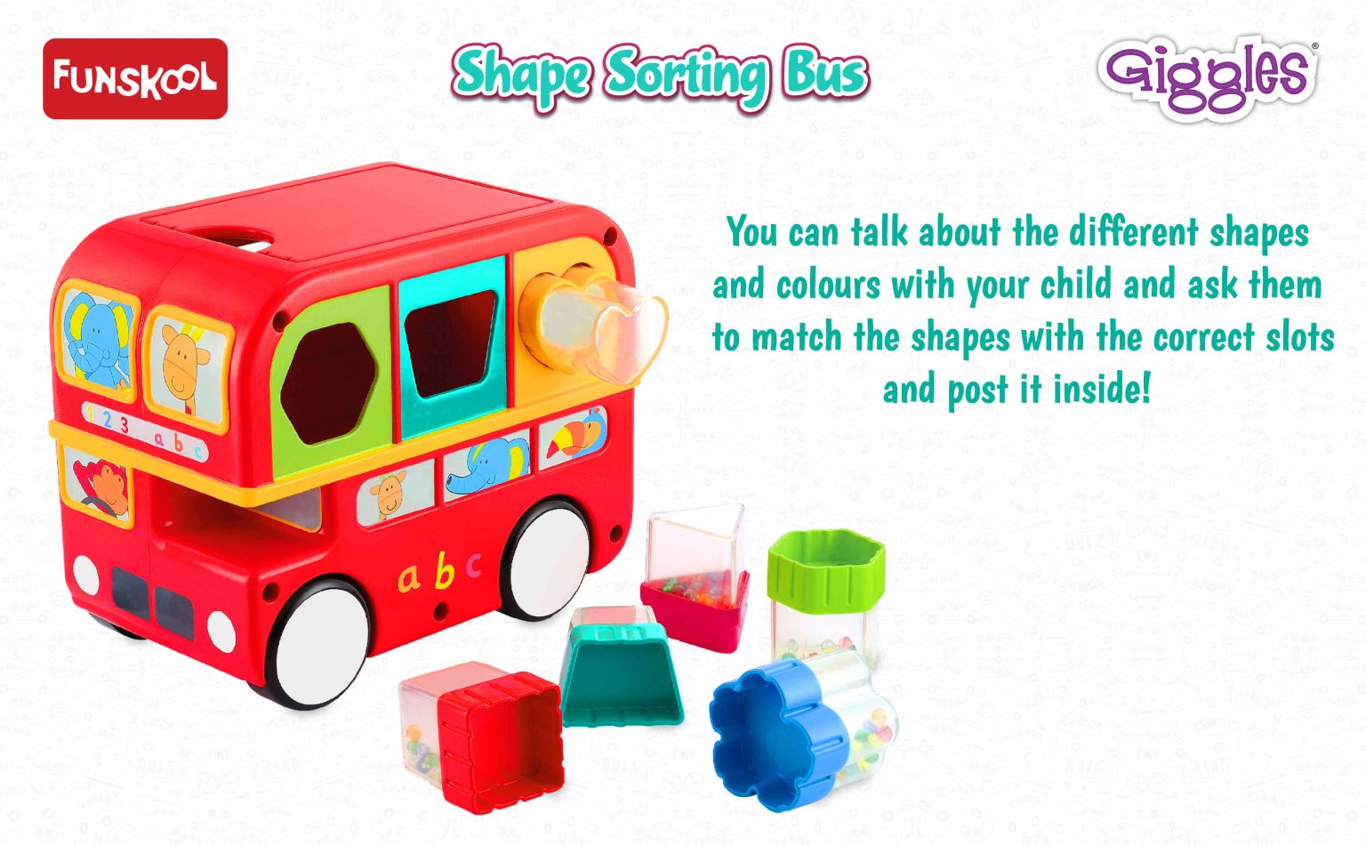 Shape Sorting Bus - Funskool