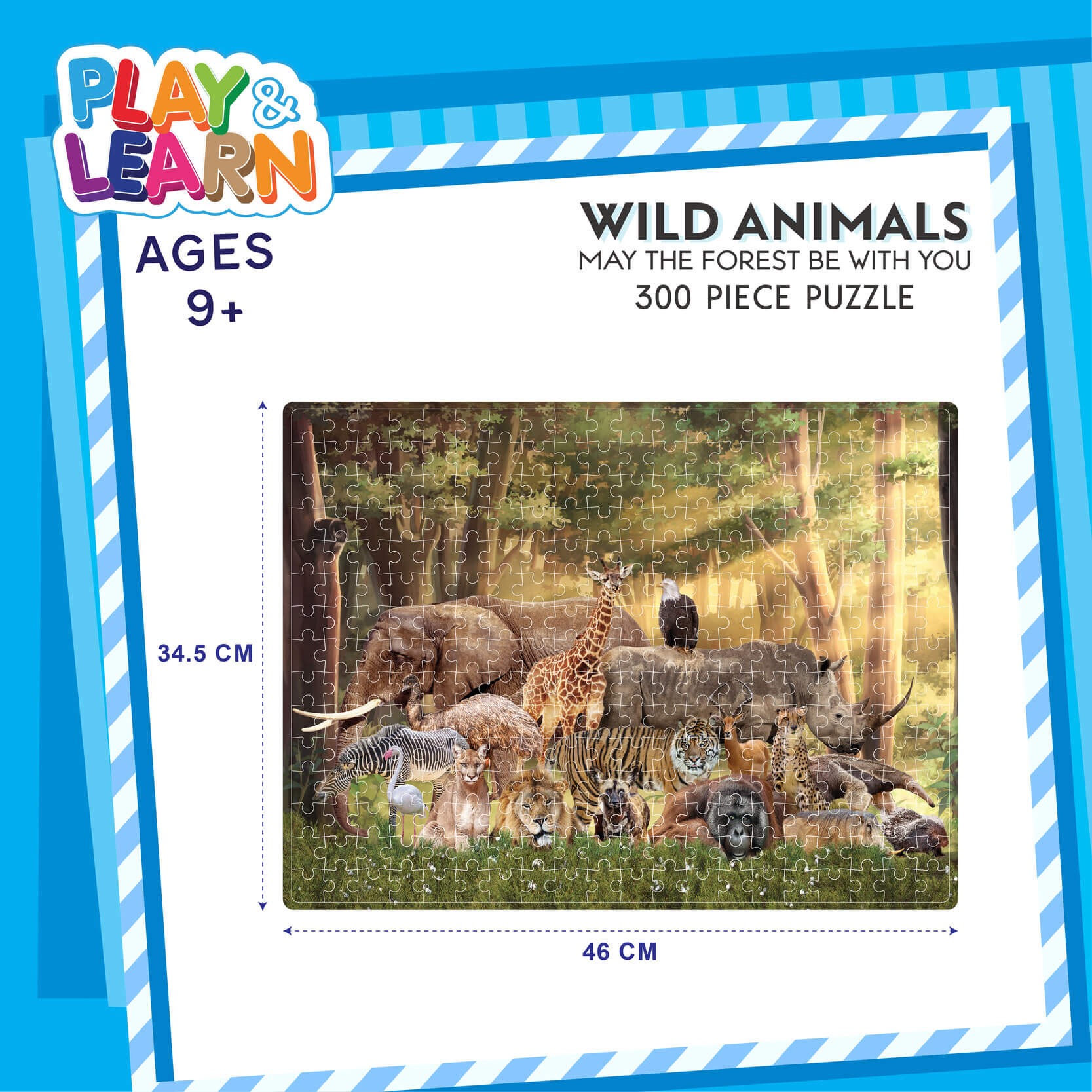 WILD ANIMALS 300 PCS PUZZLE - Funskool
