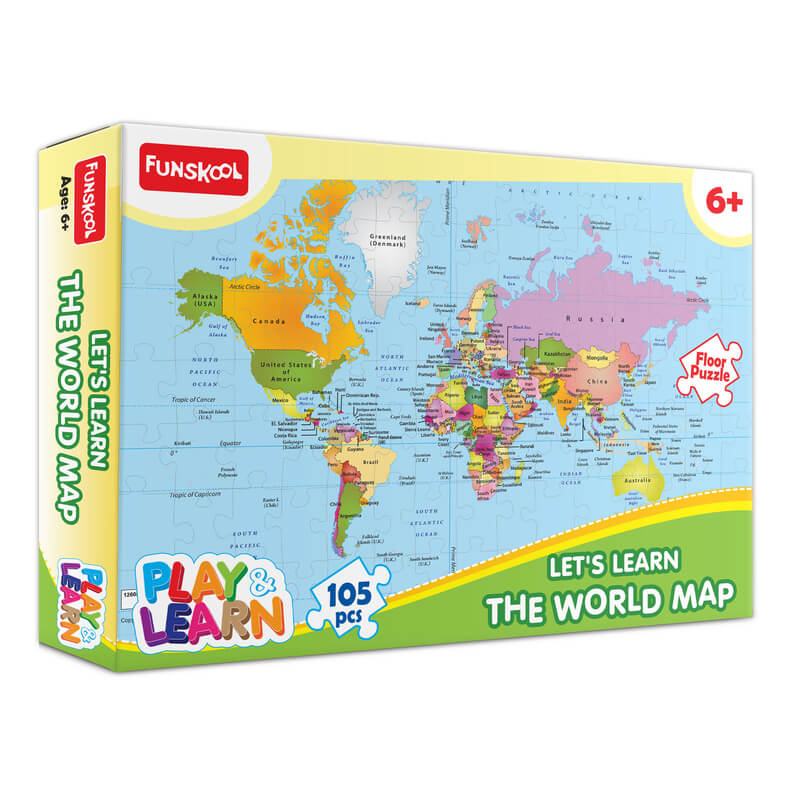 Let's Learn World Map Puzzle - Funskool