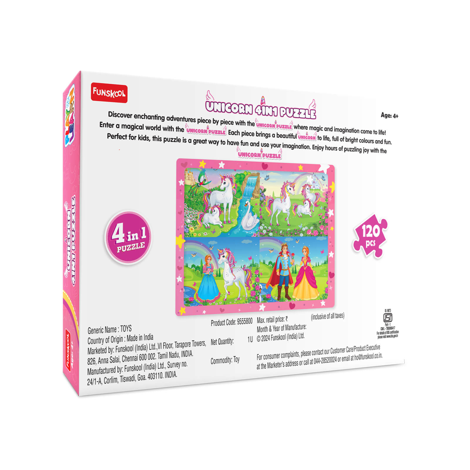 Unicorn 4 in 1 puzzle - Funskool