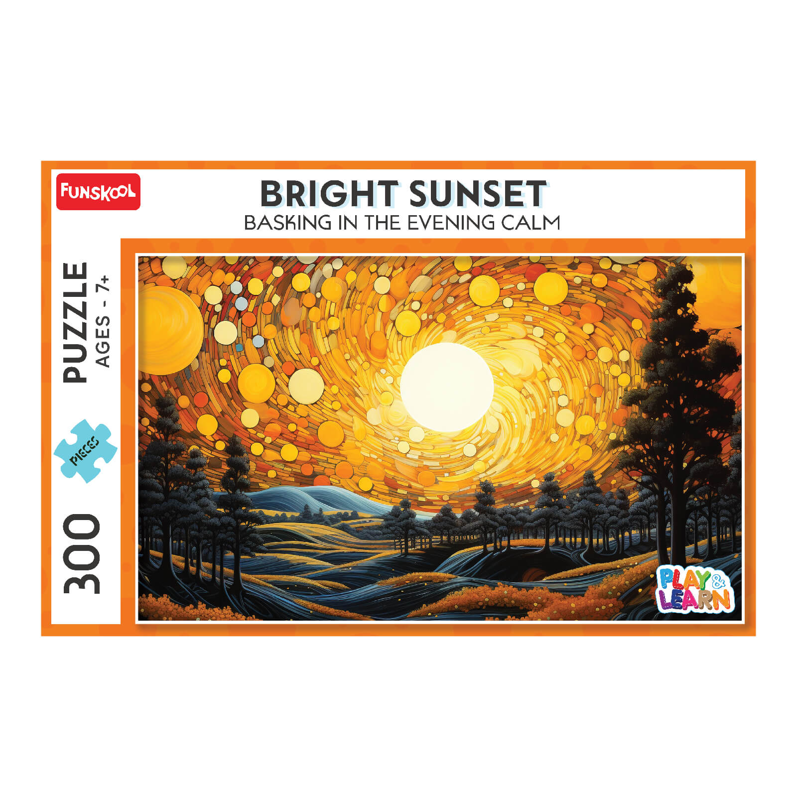 P&L LEARN BRIGHT SUNSET 300 PCS PUZZLE - Funskool