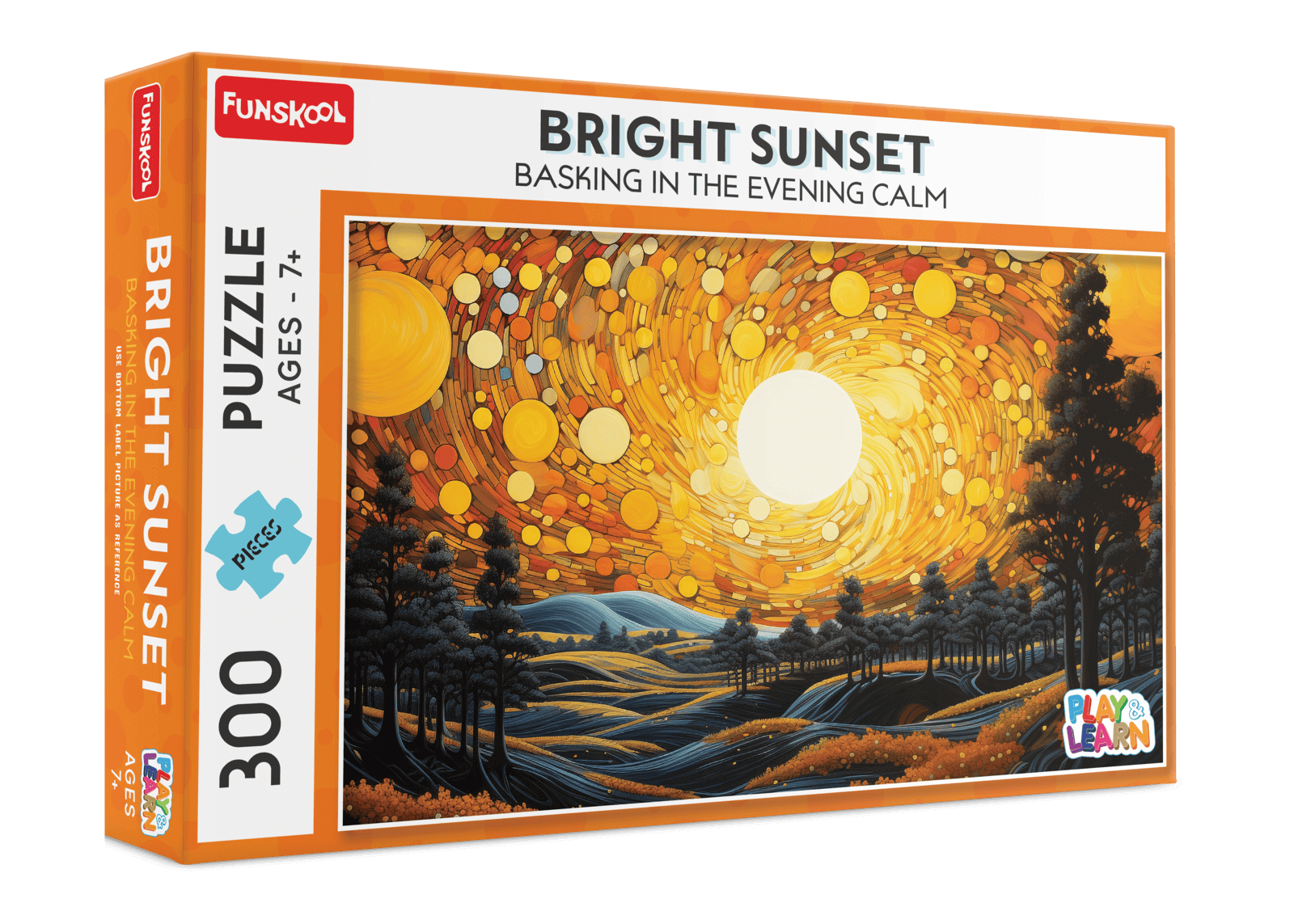 P&L LEARN BRIGHT SUNSET 300 PCS PUZZLE - Funskool