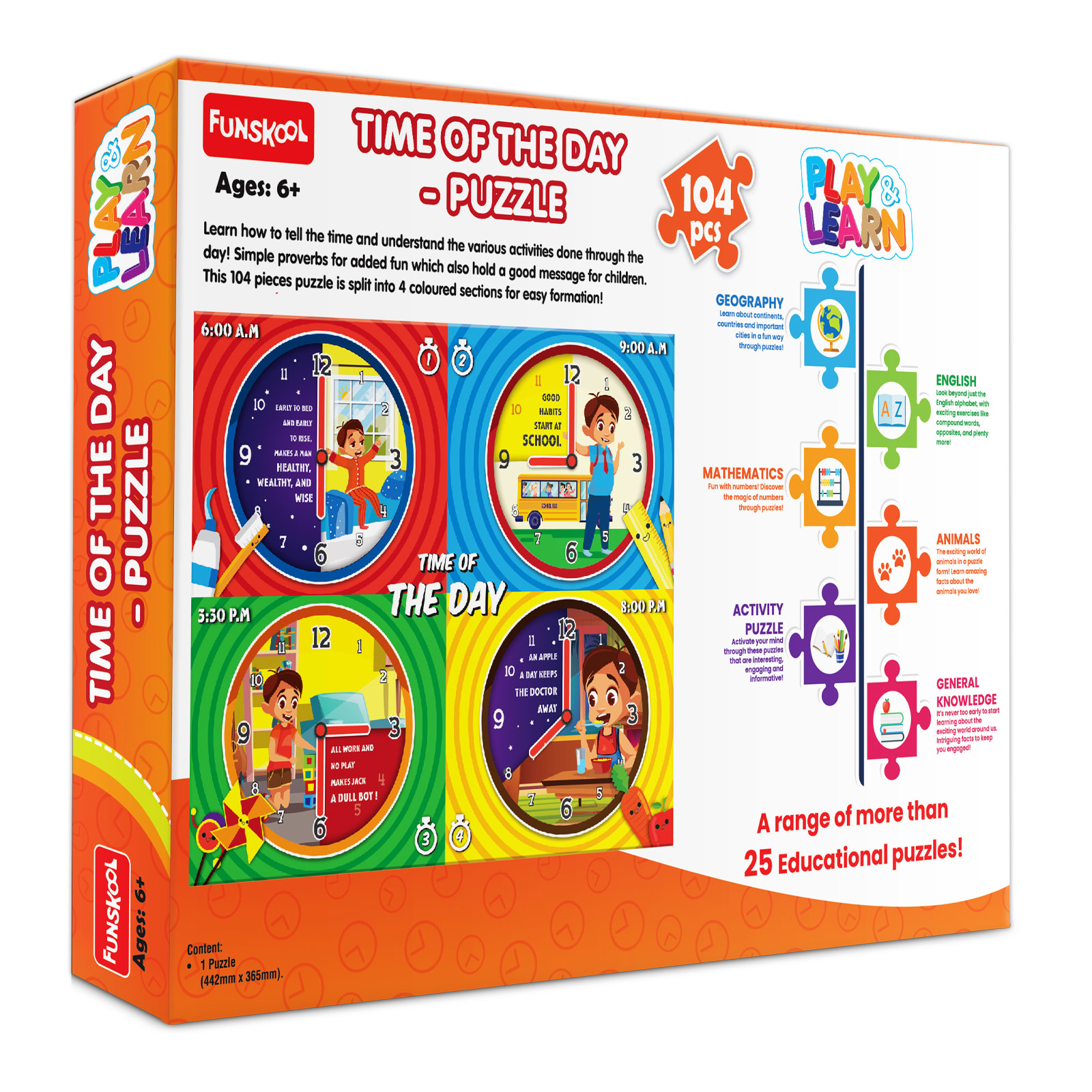 Time of the Day Puzzle - Funskool