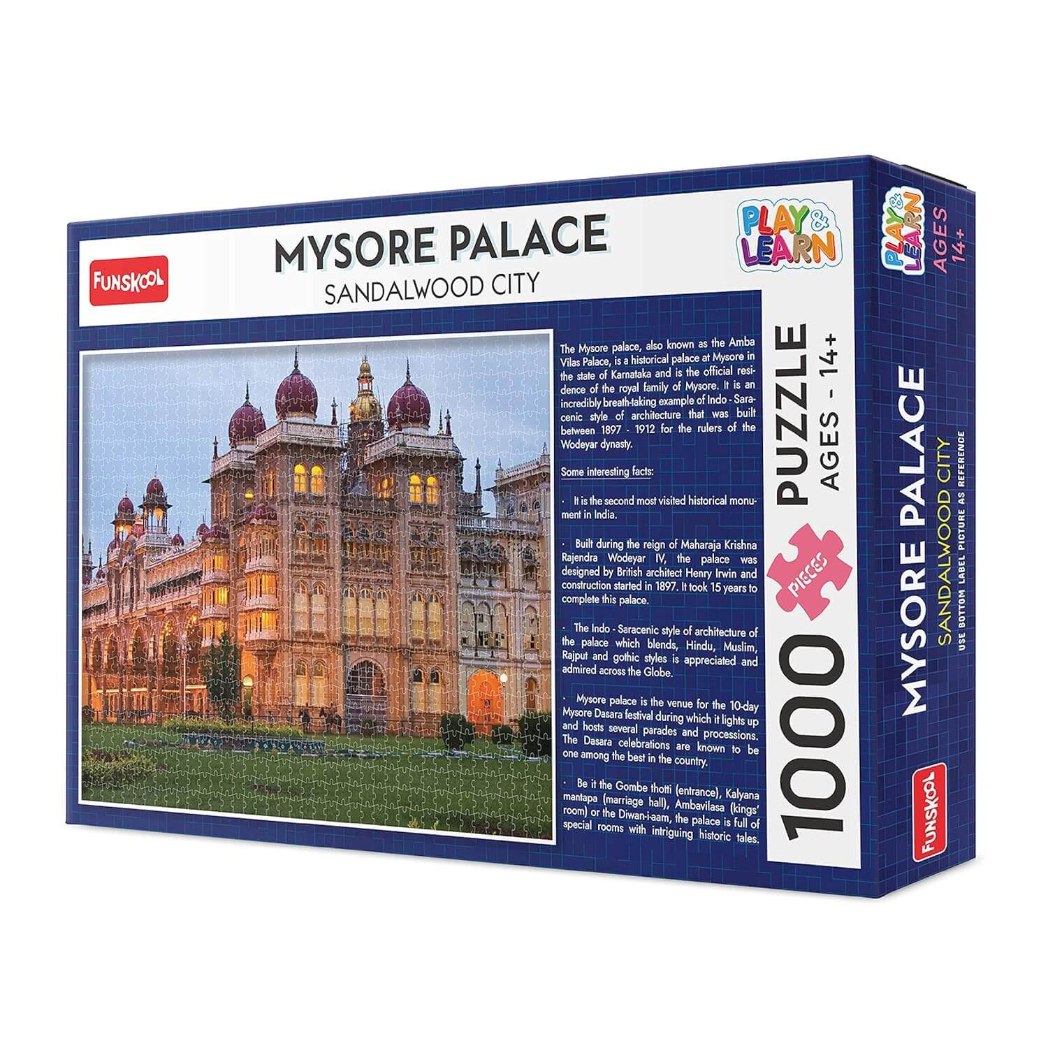 1000 PIECES PUZZLE MYSORE PALACE - Funskool