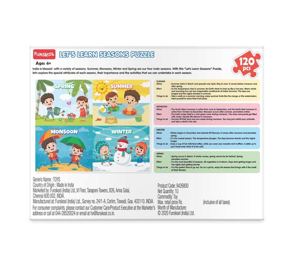 LET'S LEARN SEASONS PUZZLE - Funskool