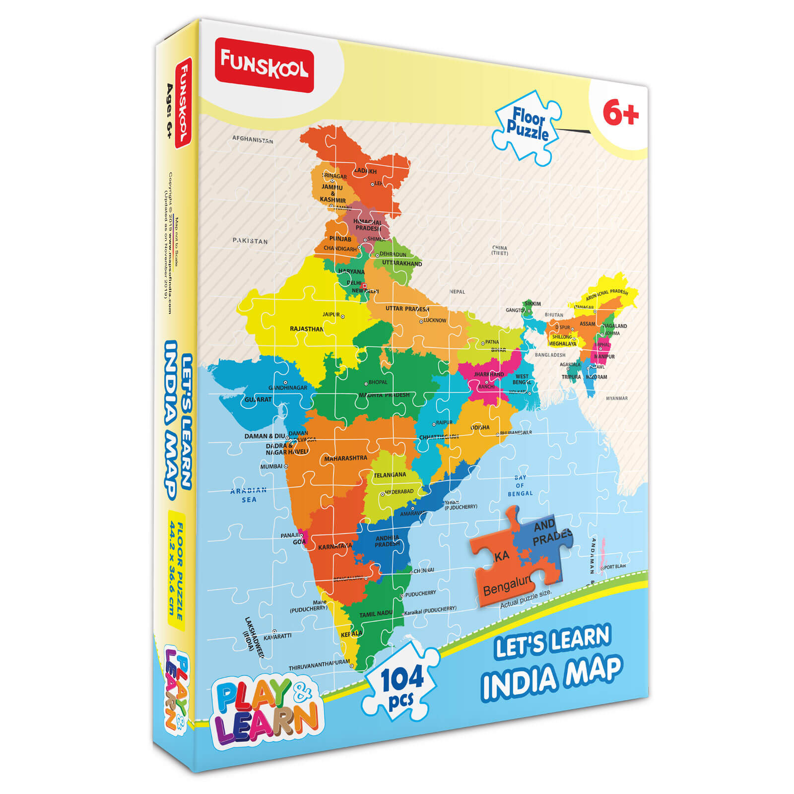 Let's Learn India Map Puzzle - Funskool